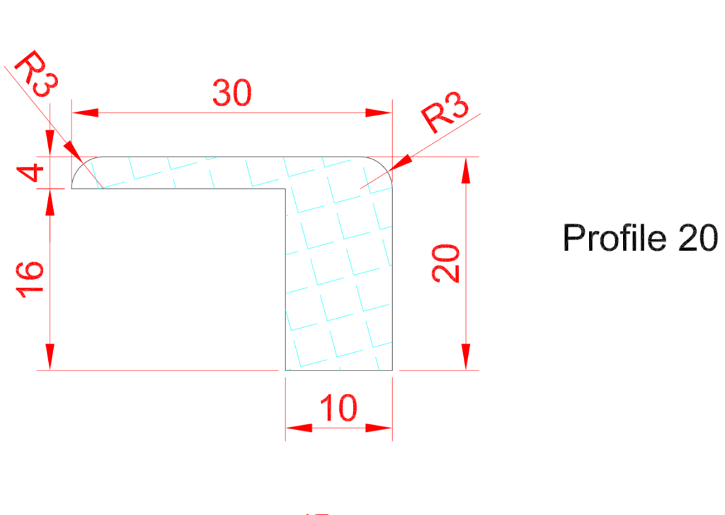 Oak L Section 30 x 20 mm 1 Linear metre - The Natural Wood Floor Co