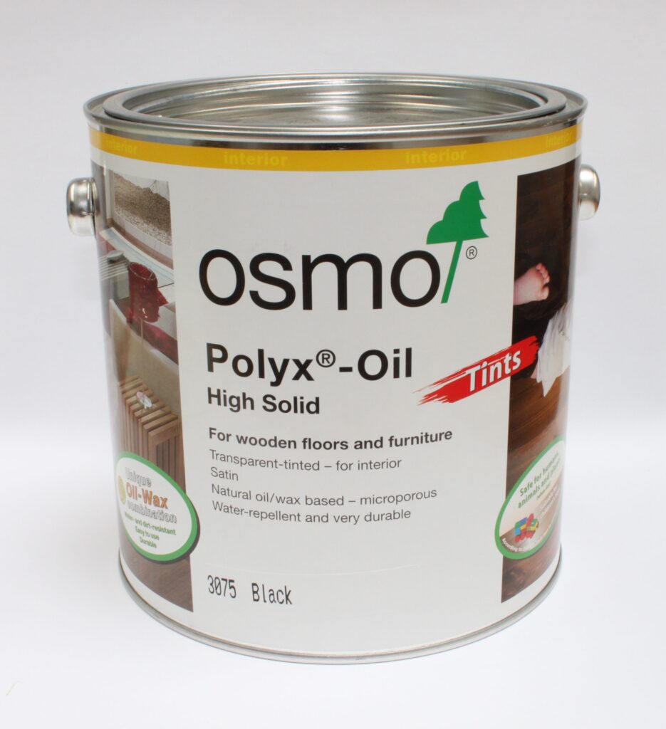 Osmo Polyx-Oil Tints Black (3075) 2.5 Ltr - The Natural Wood Floor Co