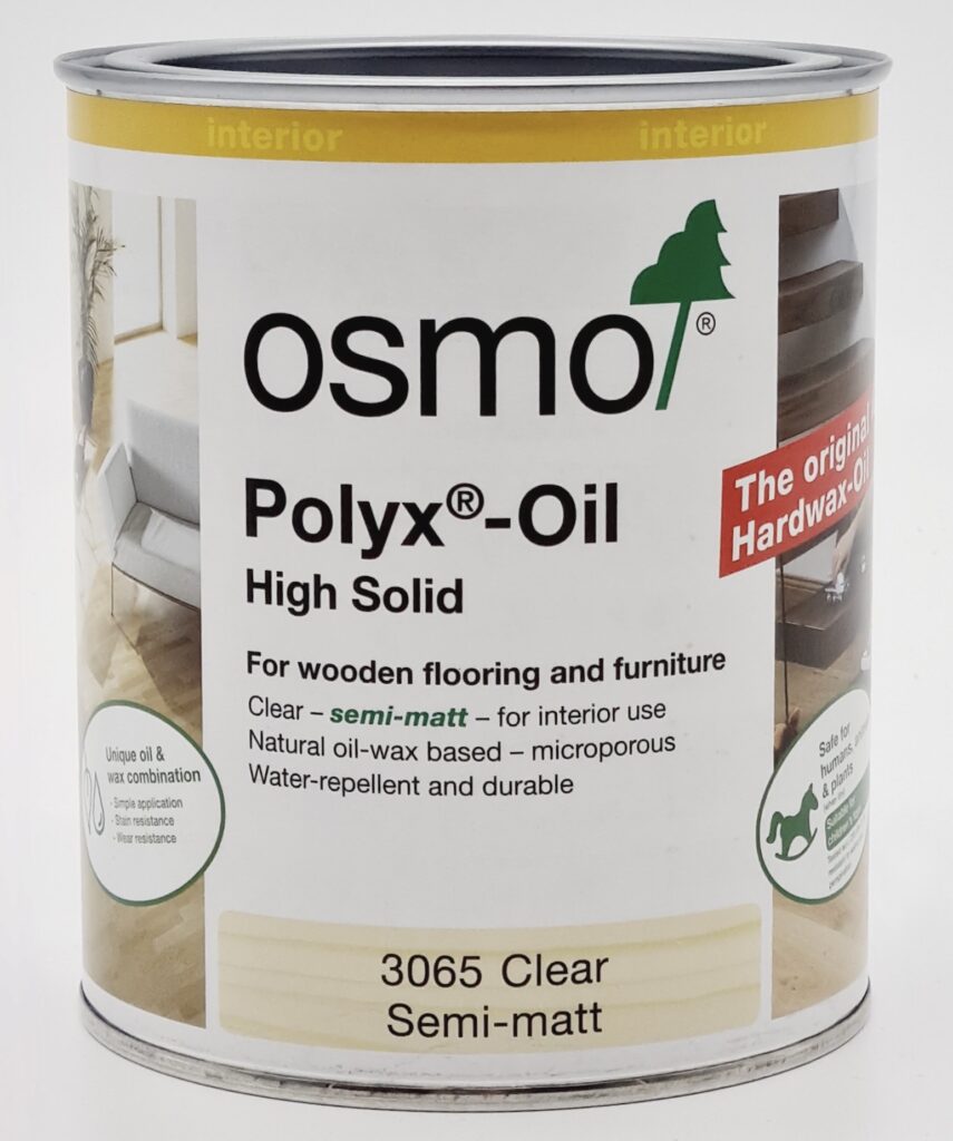 Osmo Polyx Oil Clear Semi-Matt (3065) 0.75ltr - The Natural Wood Floor Co